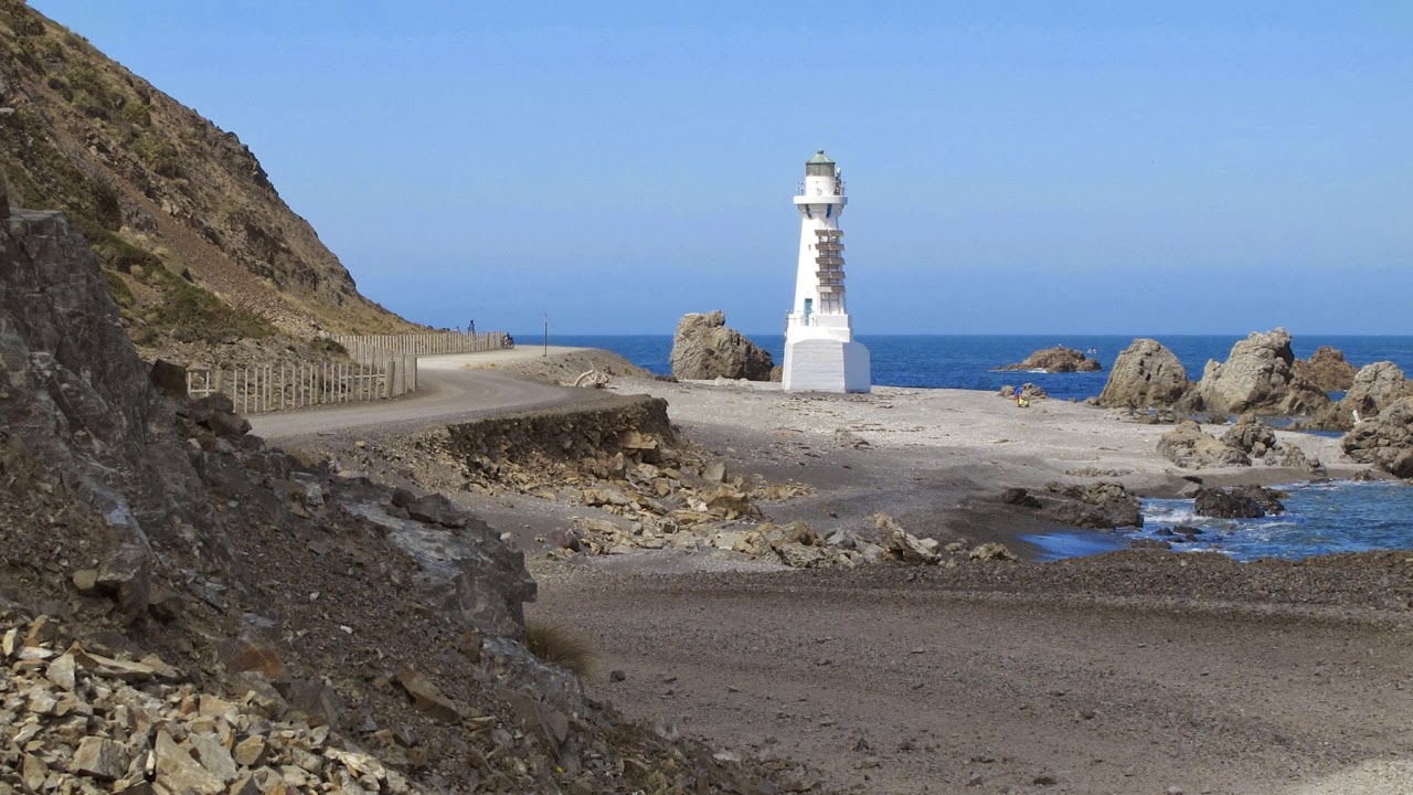 Dizzy's folding bike: Pencarrow and Baring Head