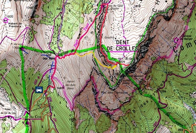 Randos Photos: Dent de Crolles par le Trou du Glas et le Sangle de Barrère
