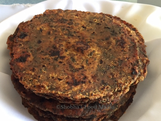 Shobha's Food Mazaa: RED AMARANTH THEPLAS / RED AMARANTH ROTIS