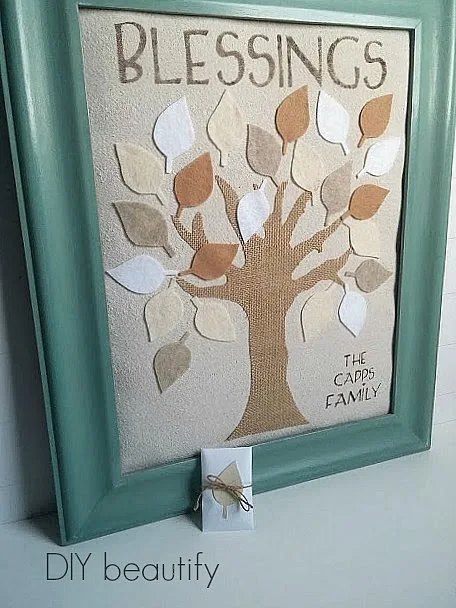 DIY Family Tree Blessings Art - DIY Beautify - Creating Beauty at Home