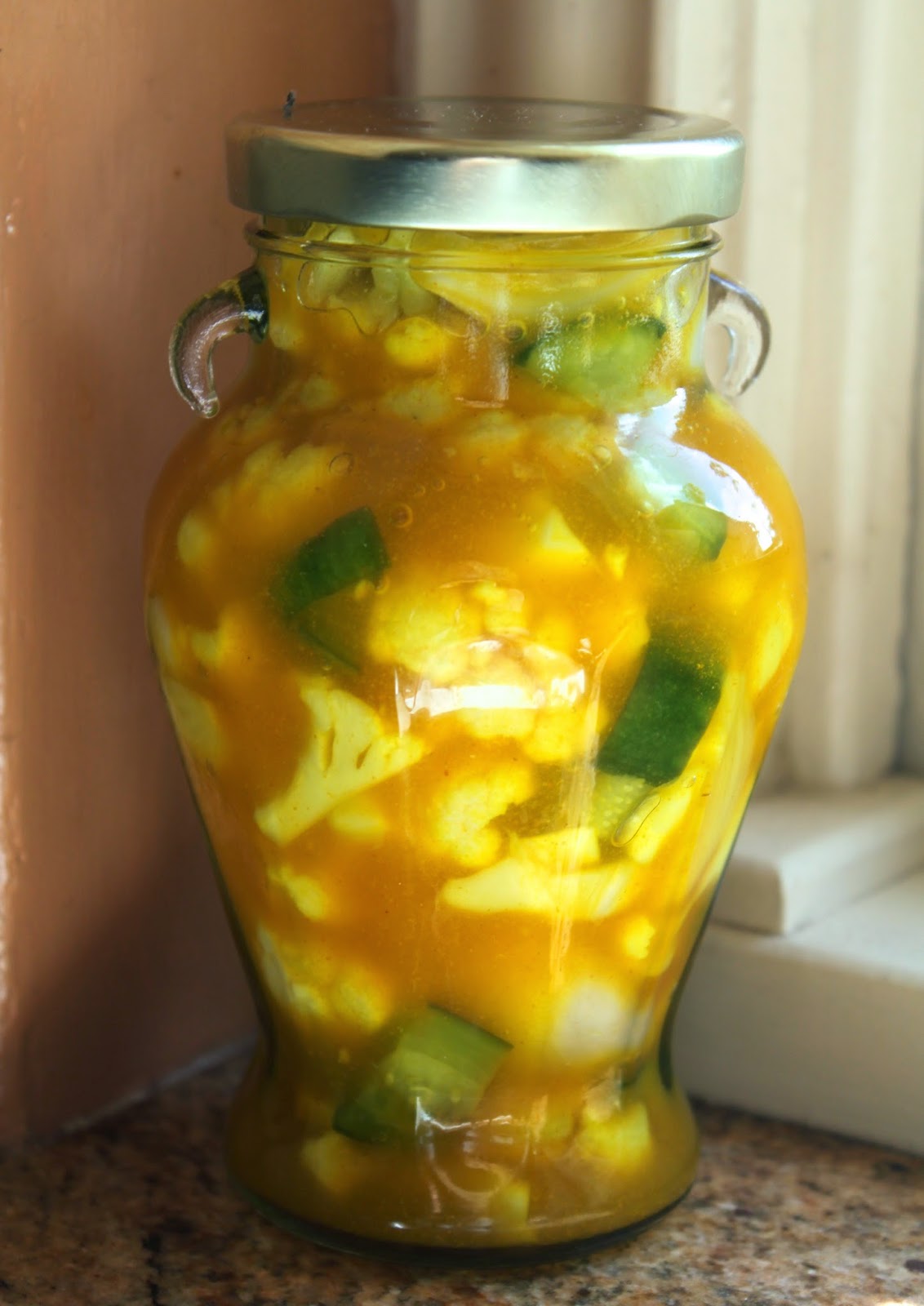 Piccalilli ~ English-style Pickles (Cauliflower, Onions and Gherkins ...