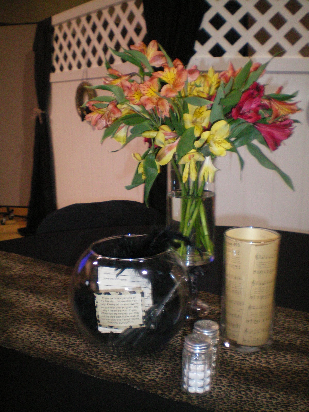 ~ I'M NOT MESSY... I'M JUST BUSY ~: Leopard Themed Appreciation Reception