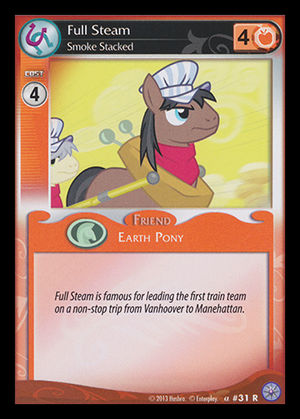 My Little Pony Full Steam, Smoke Stacked Premiere CCG Card | MLP Merch