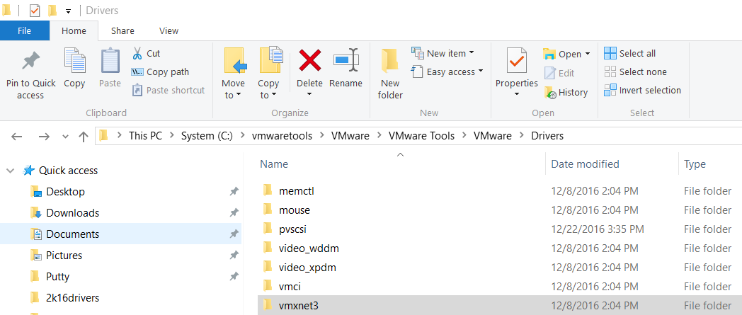 Ken Umemoto's vReality: Windows Server 2016 pvscsi and vmxnet3 drivers
