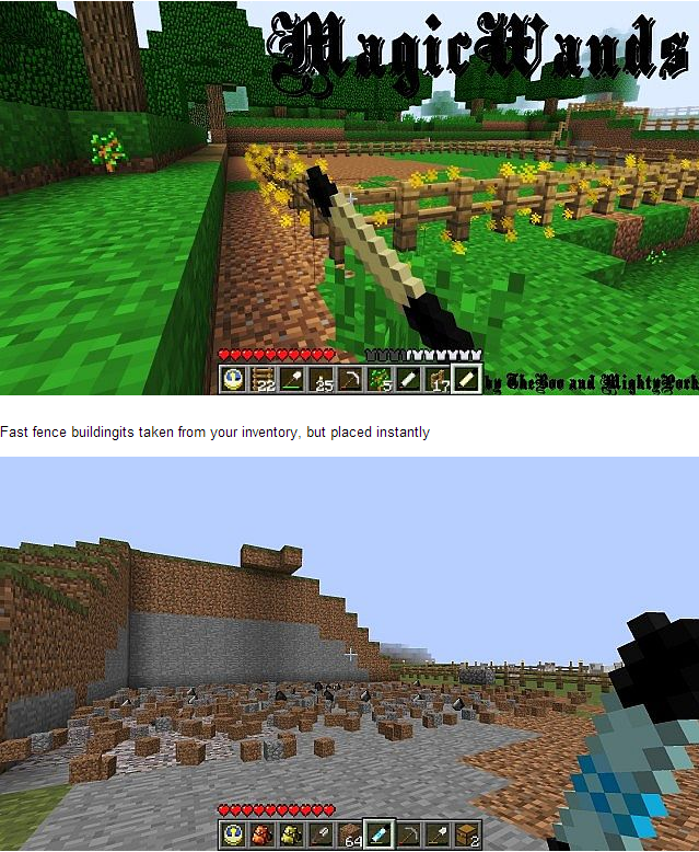 HubMinecraft: Magic Wands Mod for Minecraft 1.7.2, 1.6.4, 1.5.2