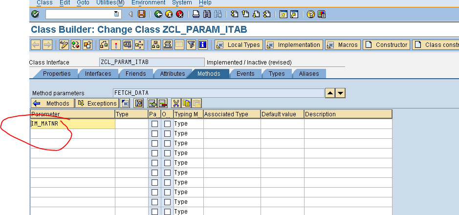 SAP TECH: Global Class : Passing parameters ( Parameter and Internal table ) to methods