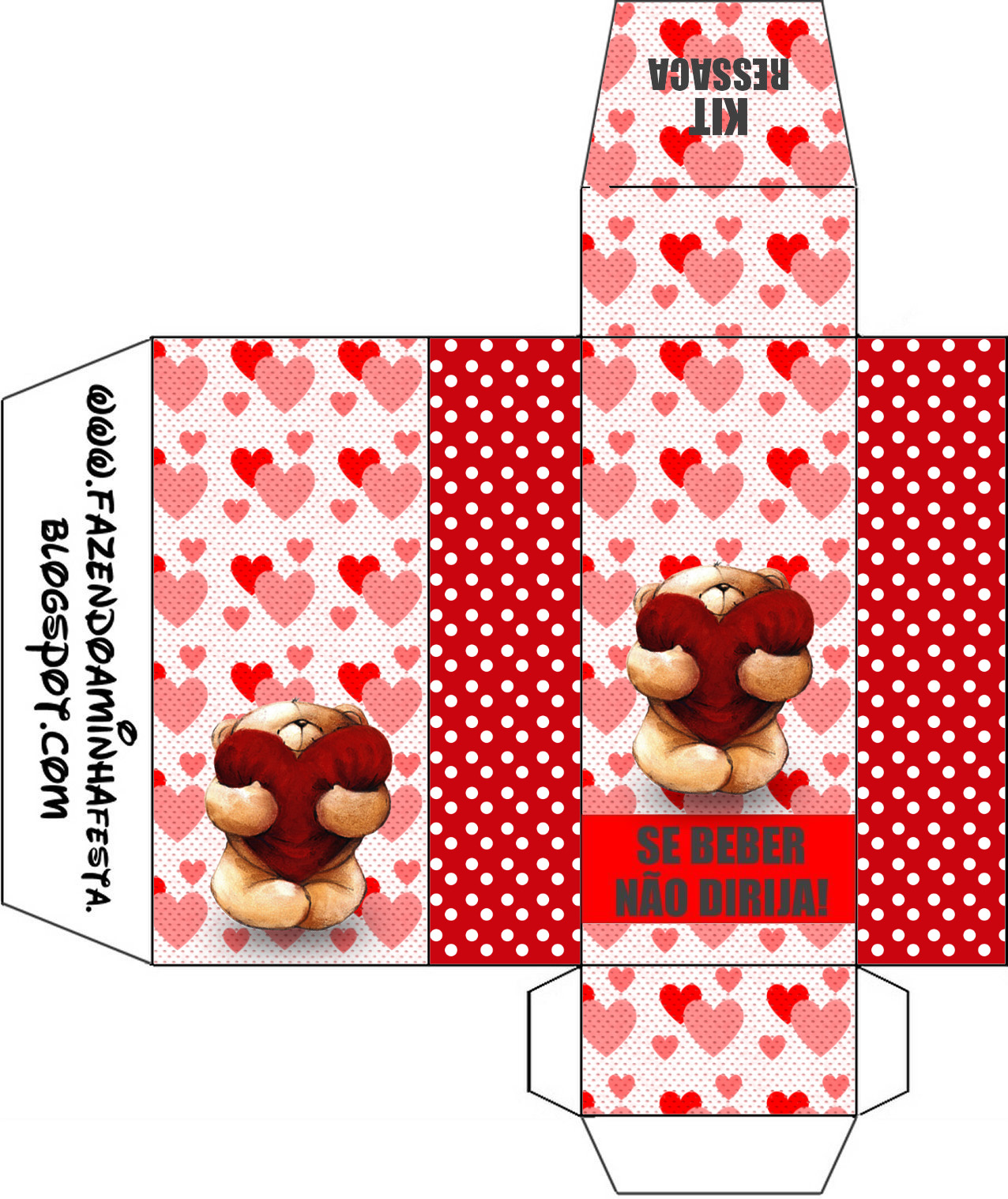 Teddy Bear in Love: Free Printable Boxes. - Oh My Fiesta! in english