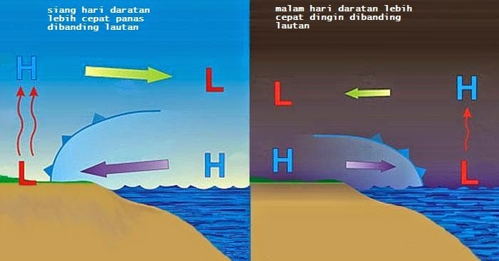 Mekanisme/Proses Angin Darat dan Angin Laut - Biologizone