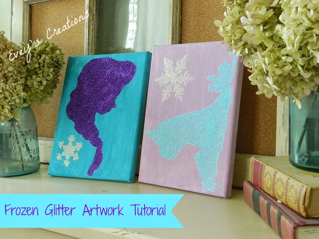 Evey's Creations: DIY Frozen Glitter Artwork Tutorial