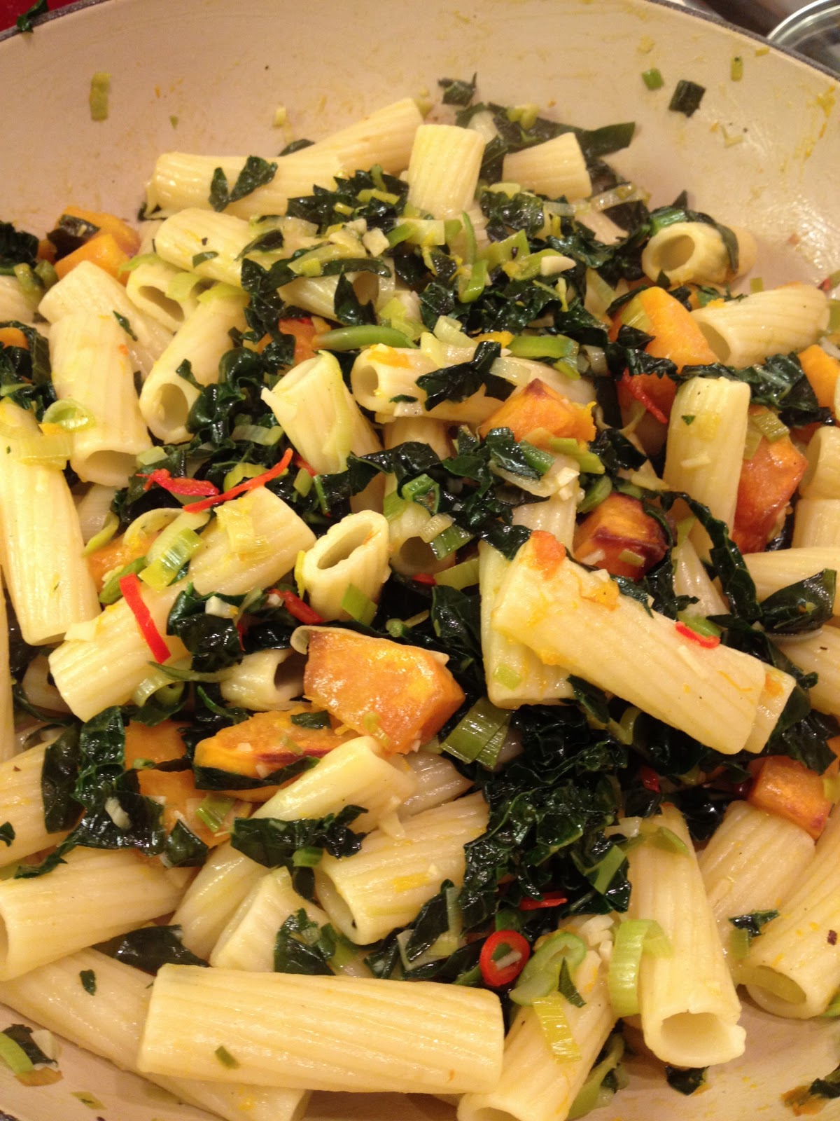 The Ginger Gourmand: Rigatoni with Crown Prince Squash, Cavolo Nero ...
