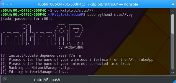 Mitmap Simple Tool To Create A Fake Ap And Sniff Data