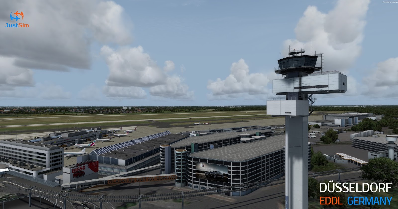 [P3D] JUSTSIM - DUSSELDORF AIRPORT EDDL - Master Addons
