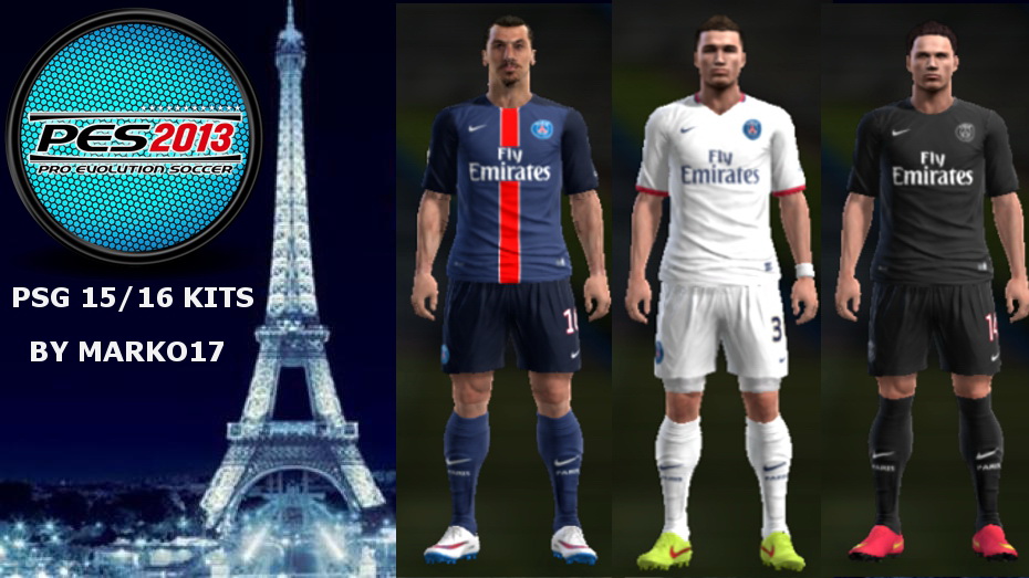 SANTARA PES: PES 2013 Paris Saint-Germain FC 15-16 kits by marko17