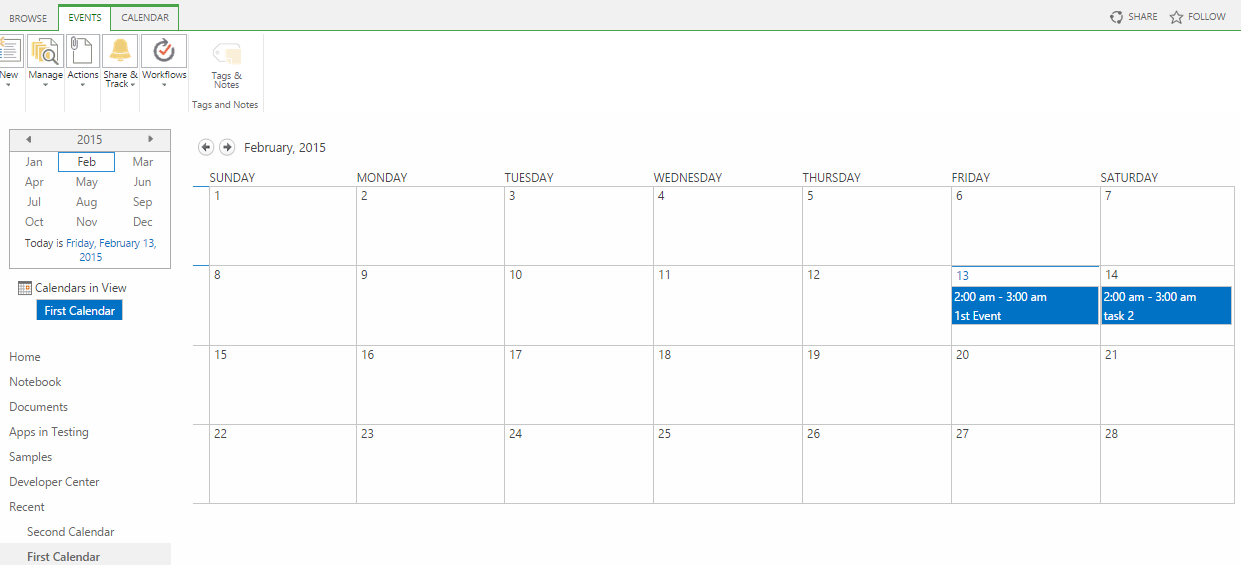 Merge Calendar Events with another Calendar in SharePoint 2013 ...