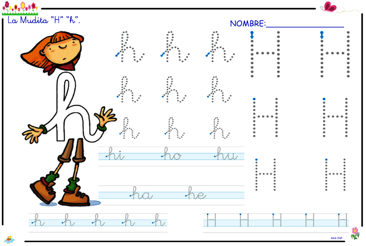 INFANTILES DE ANA V.: LA MUDITA "H"