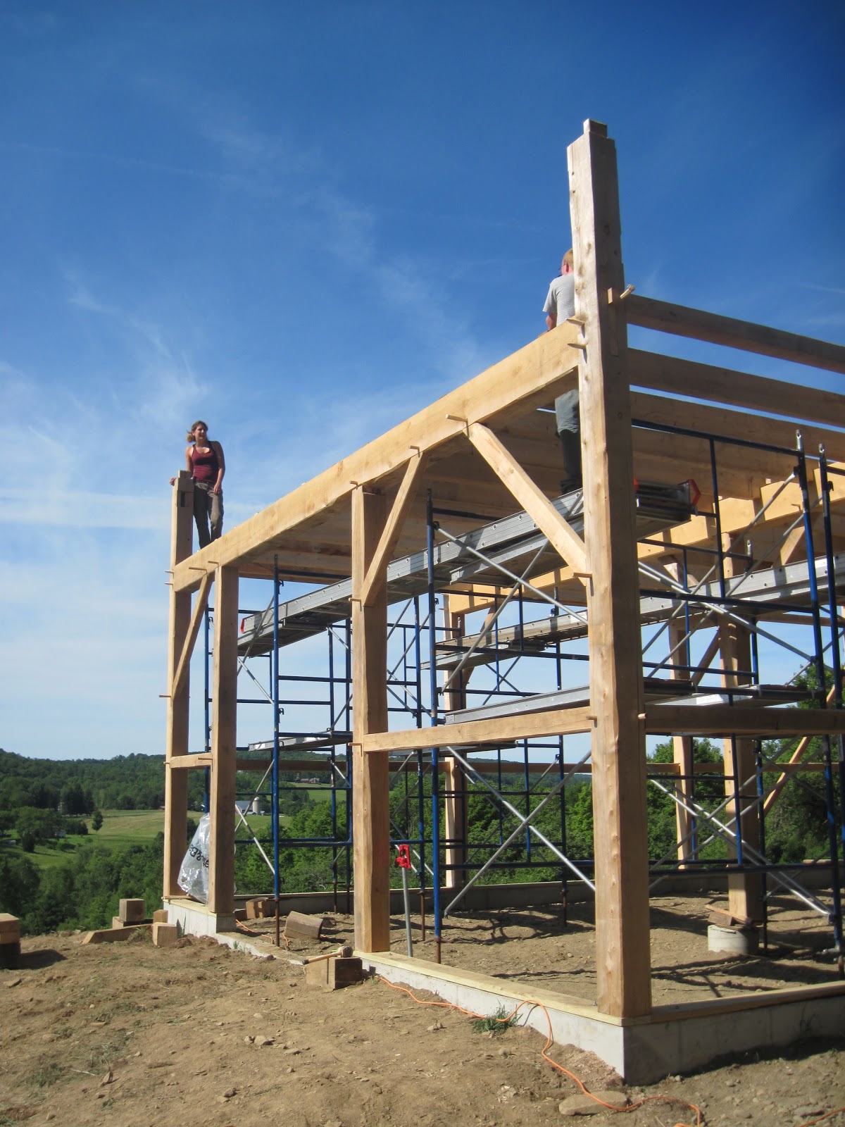 Rick's Journal: The Landry Barn Frame: A Traditional Timber Frame Part One