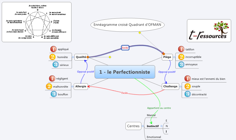 T-Ressources: Croisement ennéagramme quadrant d'ofman : le 1