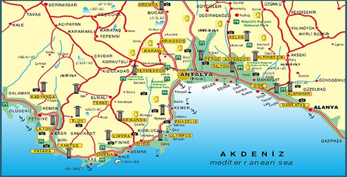 antalya tourist map | Maps Of Cities