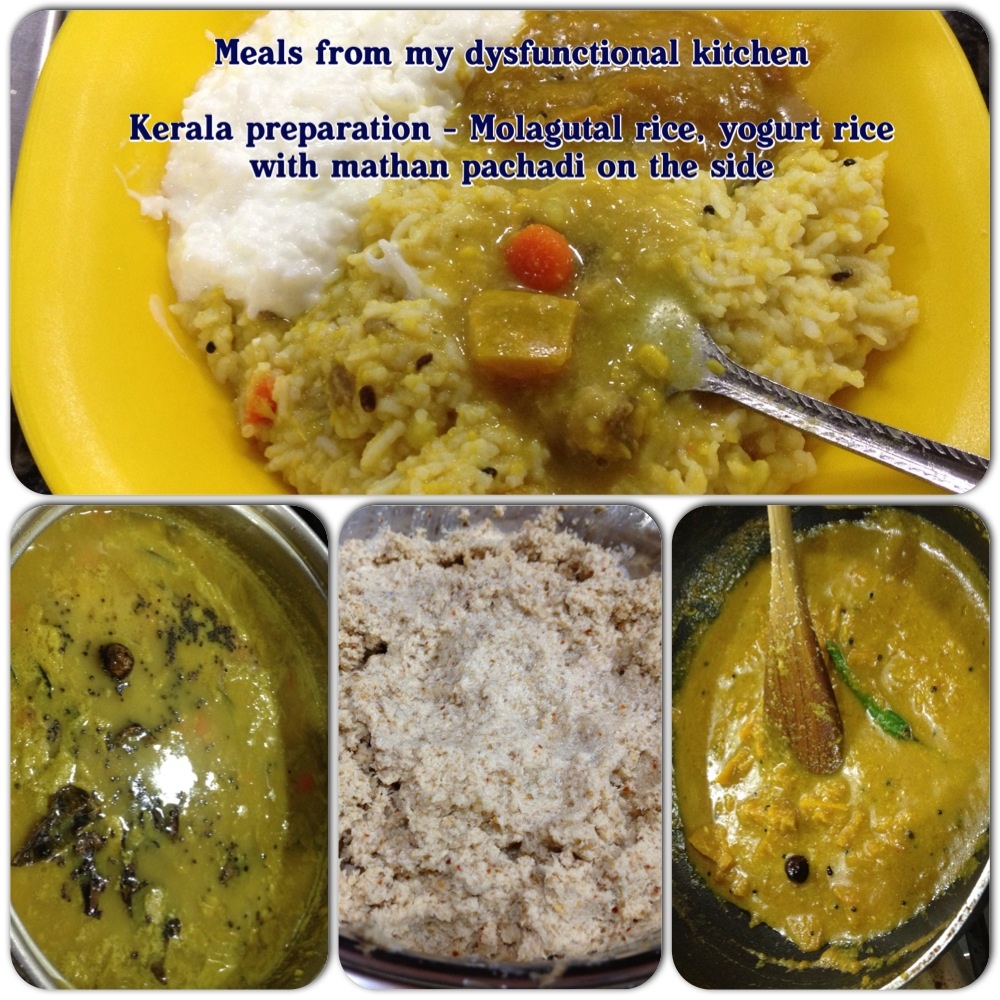 My dysfunctional cooking: Simple Palakkad Iyer Meal - Molagutal rice ...