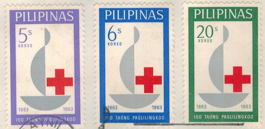 Philippine Republic Stamps : 1963 International Red Cross Centennial