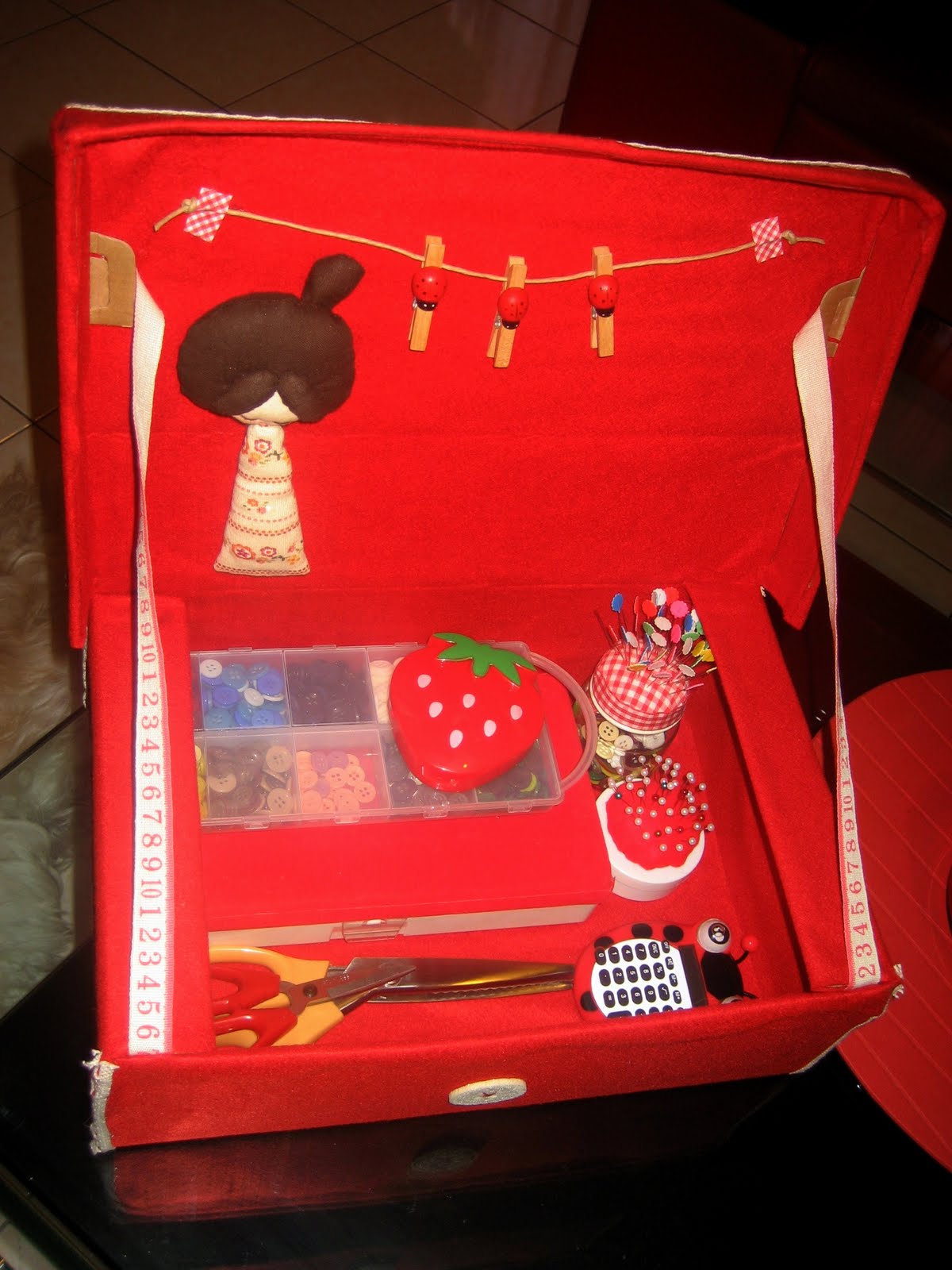 ♥ Sweet Tresa ♥¸¸.•*¨*•: #2 - Handmade Sewing Box ~ Interior