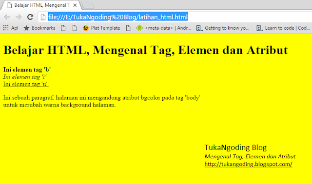 Mengenal Tag, Elemen dan Atribut HTML yang Sering Digunakan | Tukang ...