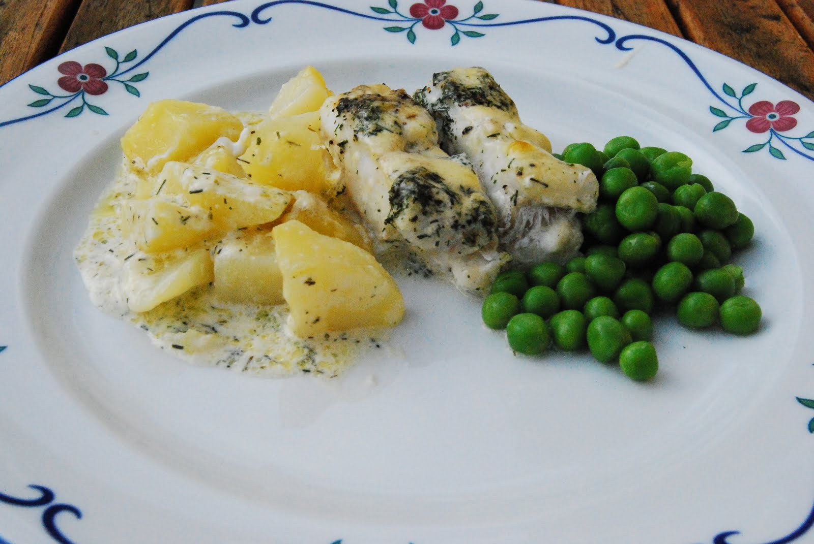 Köket i Gula Huset: Fisk i ugn med tärnad potatis