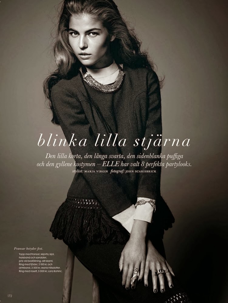 Lin Kjerulf by John Scarisbrick Magazine Photoshoot For Elle Sweden ...