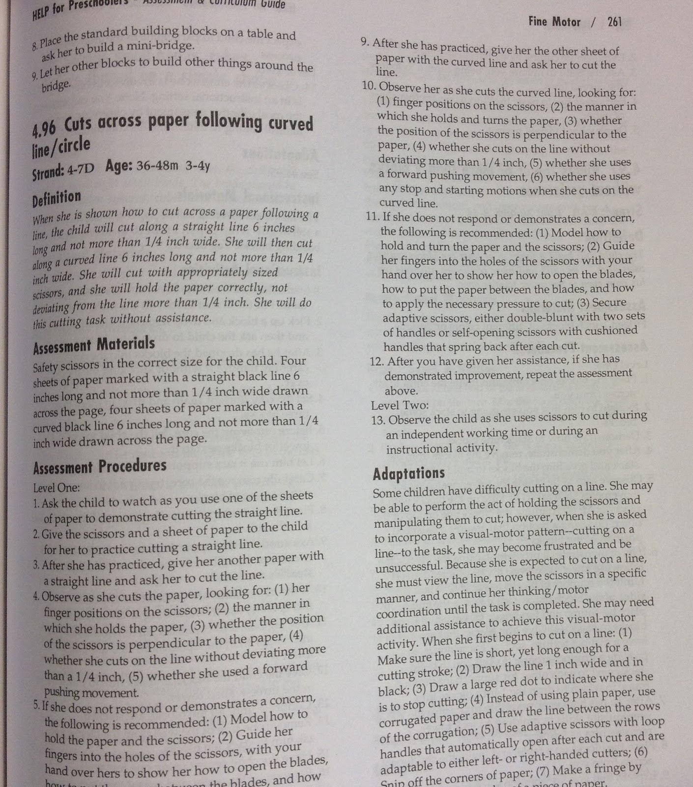 Review Series: The Best Assessment Tools: The HELP Strands