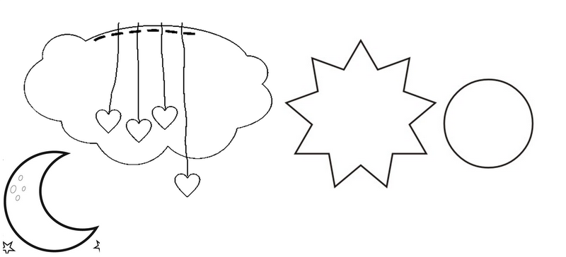 Molde de luna de foami - Imagui