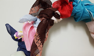 Vintage Handkerchief Wreath DIY