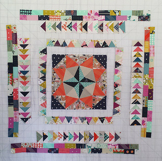 Justice Quilts & Crafts: Marcelle Medallion Cotton + Steel Quilt Top