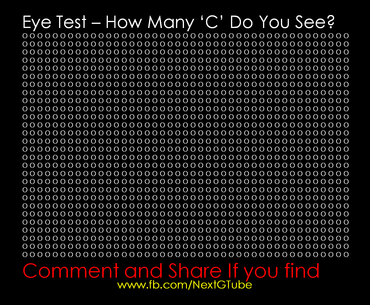 Eye Test – How Many ‘C’ Do You See?