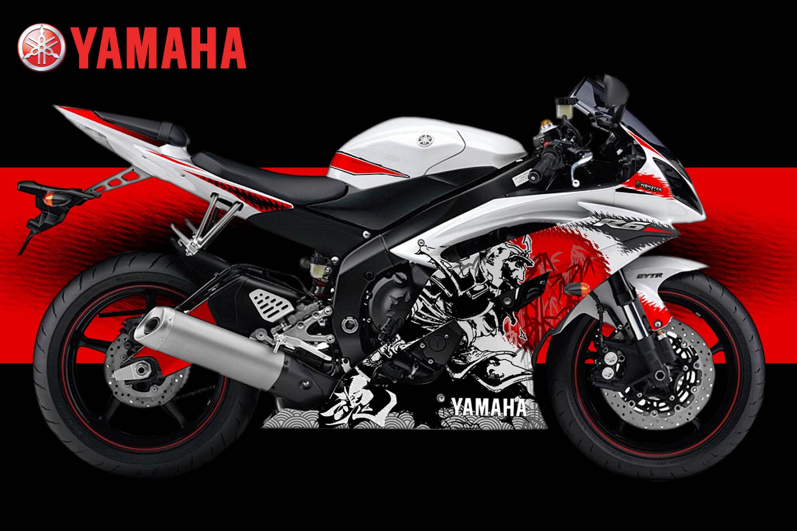 Decal stickers Yamaha R6 samurai soldier