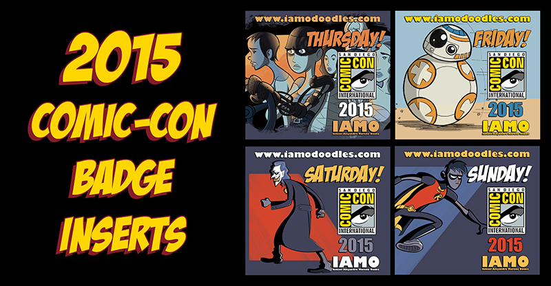 Print N' Play Comic-Con 2015 Badge Set