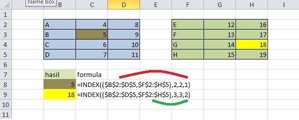 Terus belajar: Rumus Excel INDEX