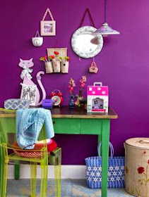 Jeito de Casa - Blog de Decoração e Arquitetura: Decoração com parede roxa!