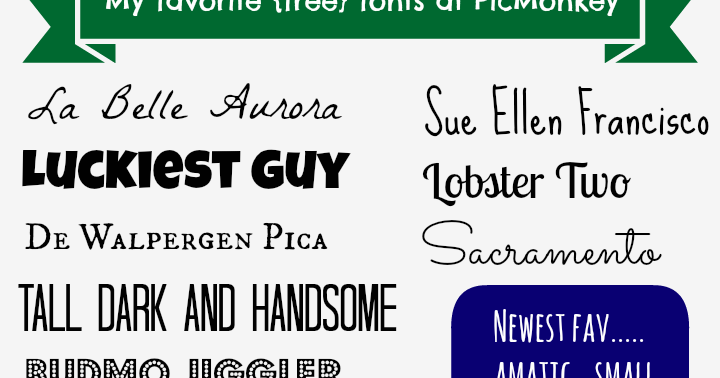 Upcycled Education: Favorite Fonts @ PicMonkey {for Tech Tuesday}