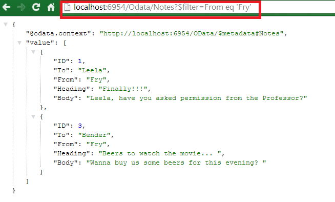 The Aspnet Mvc Club Querying Entities Properties In Web Api Odata Restful With Odatacontroller