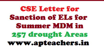 CSE Letter for Sanction of ELs/Earned Leaves for Summer MDM in 257 ...