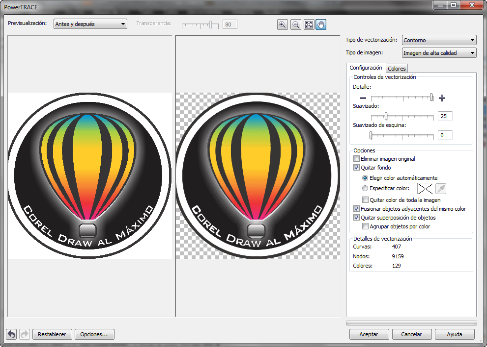 CorelDRAW al Máximo: CorelDRAW X6: Herramienta PowerTRACE
