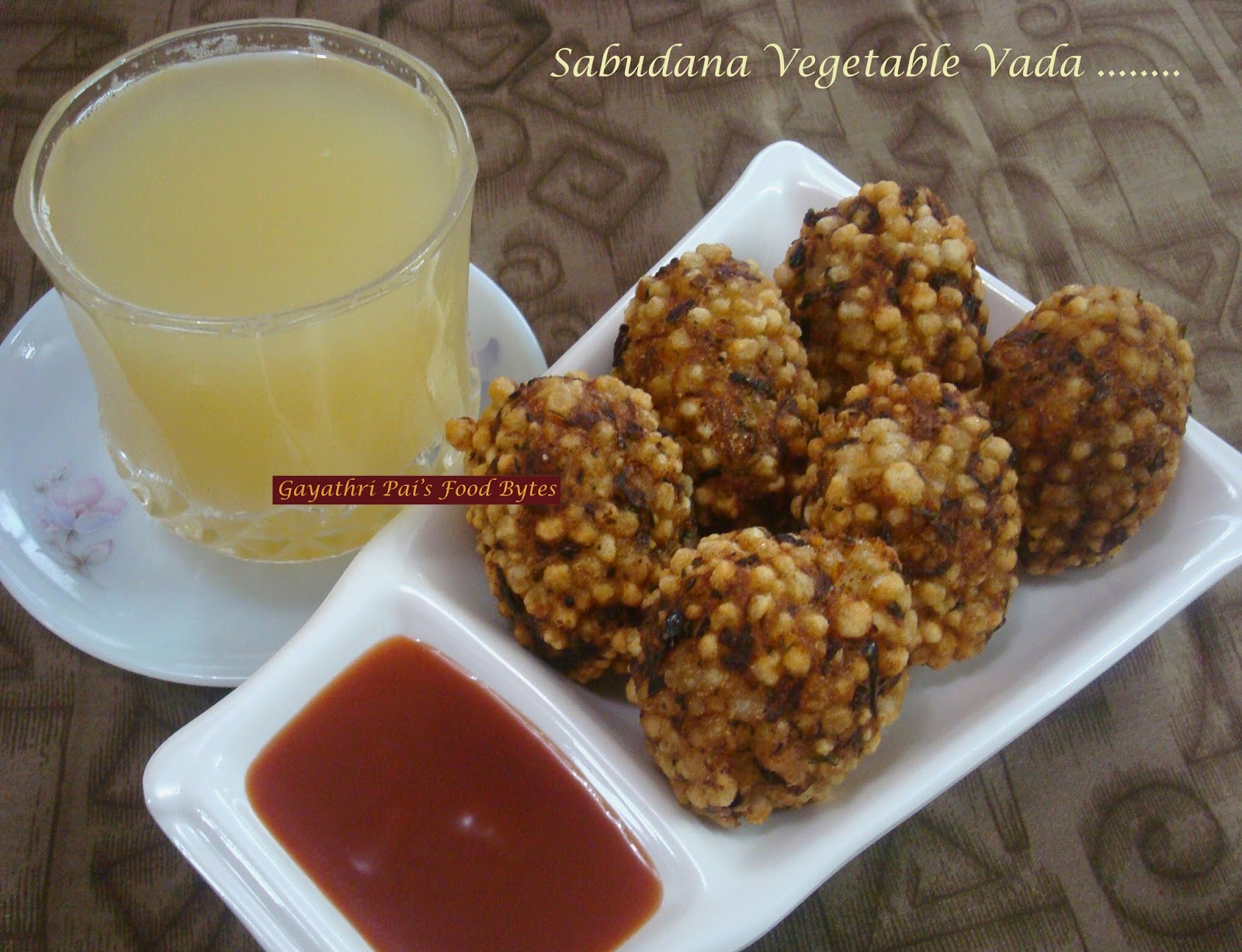 Gayathri Pai's Food Bytes: Sabudana Vegetable Vada.