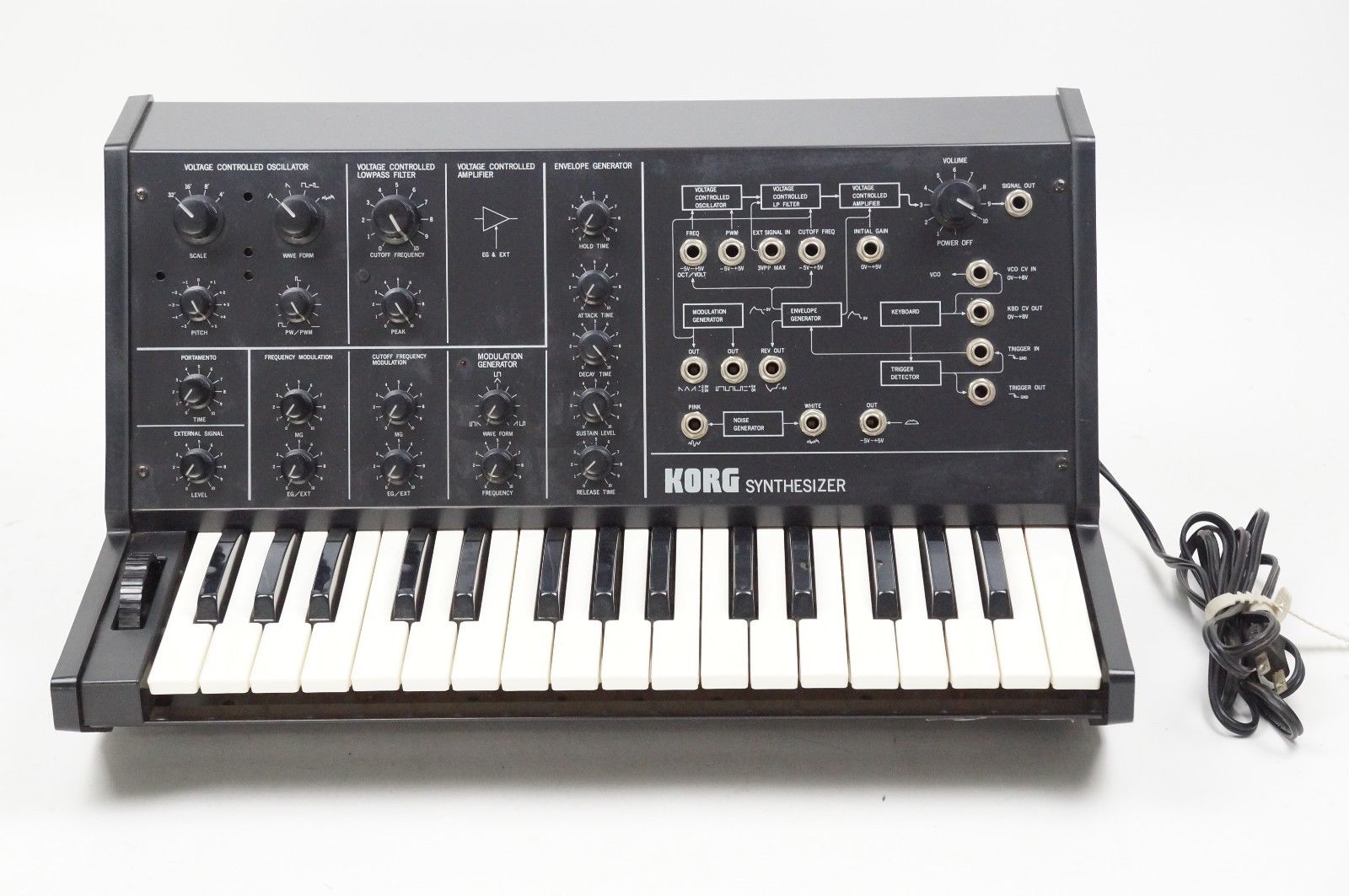 MATRIXSYNTH: KORG MS-10 Vintage Analog Semi-Modular Synthesizer SN 130339