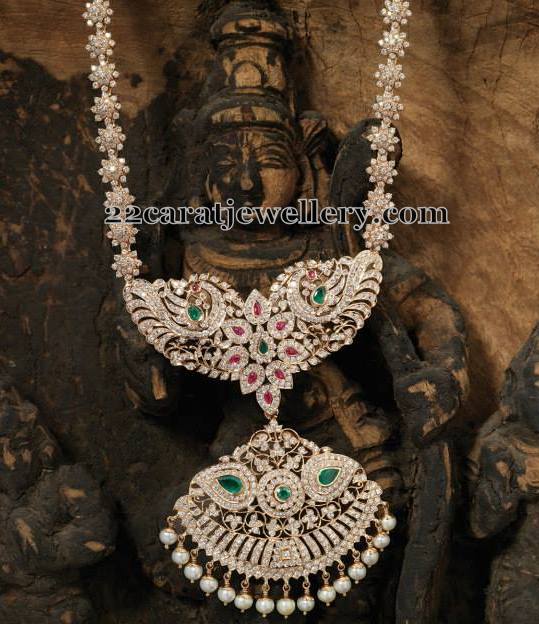Latest Diamond Long Chains - Jewellery Designs