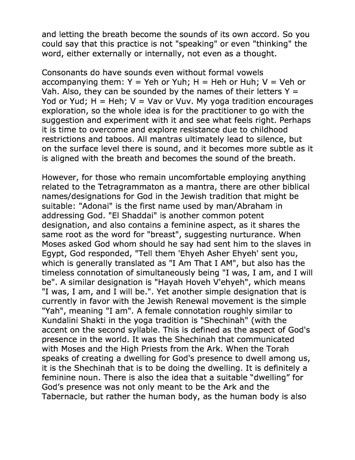 Torah-Veda: Hebrew Mantras, Part Two