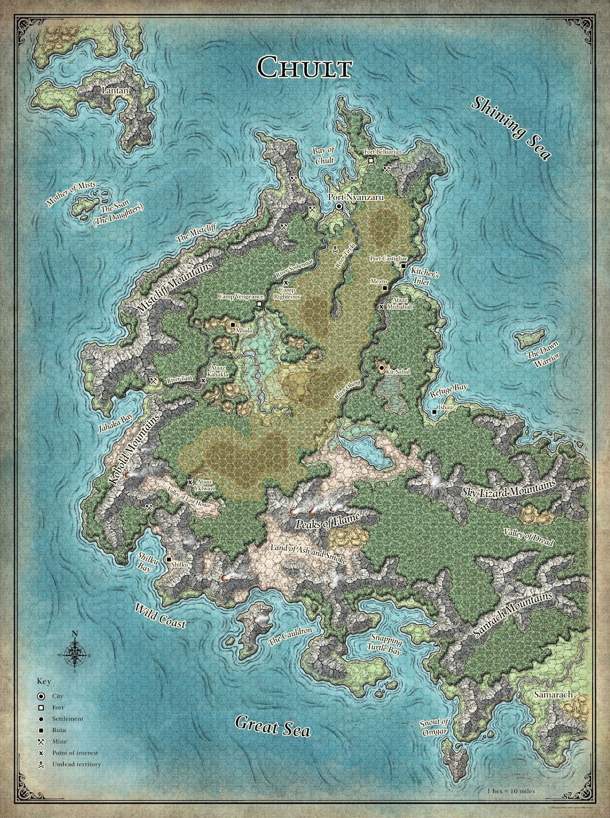 The Chult Expeditions Map Of Chult