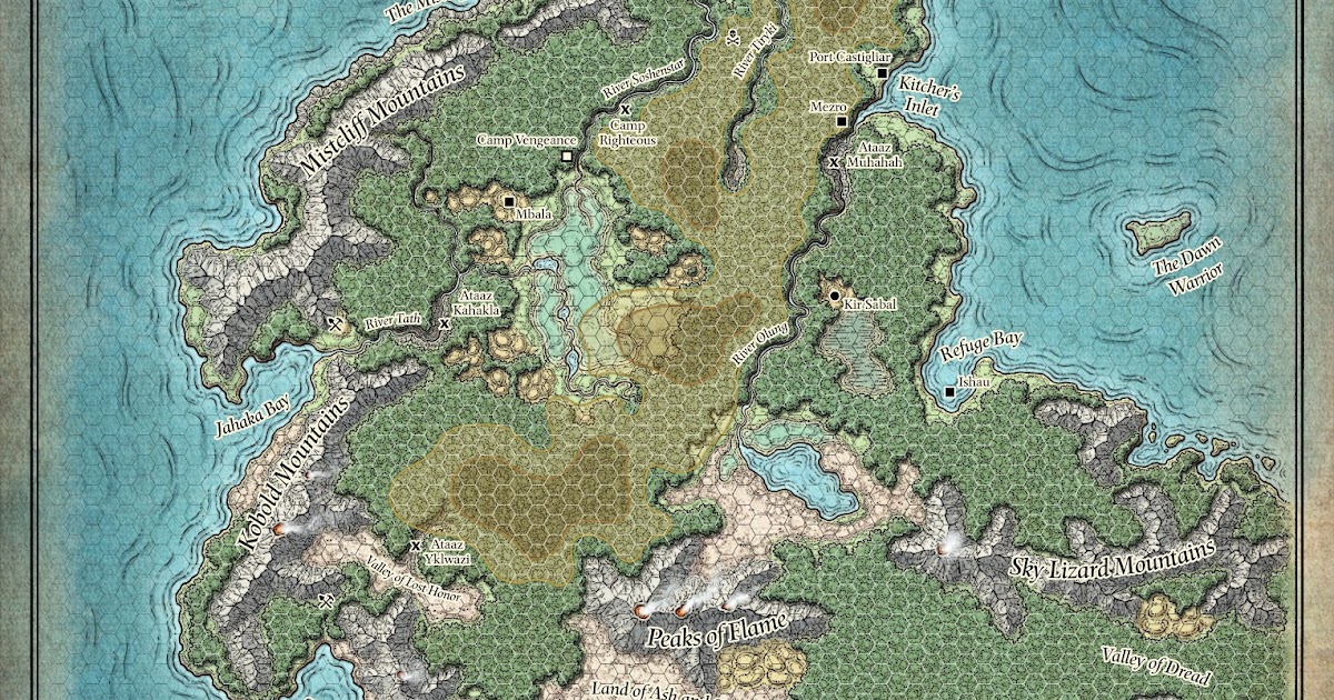 The Chult Expeditions: Map of Chult