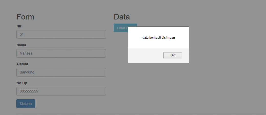 Tutorial Crud Part 1 Insert Data menggunakan ajax jquery dengan framework phalcon dan database mysql
