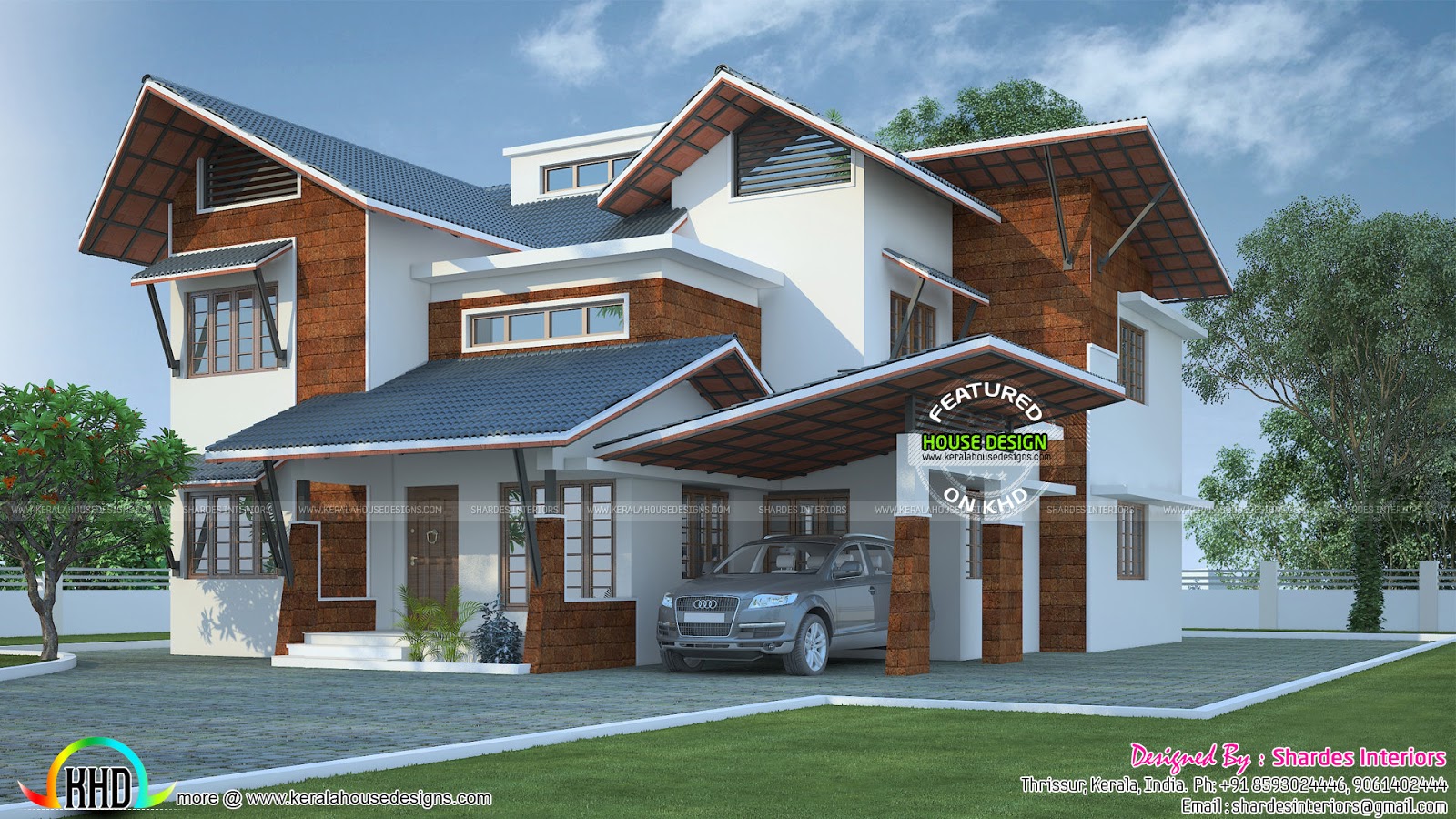 Fusion contemporary home - Kerala Home Design and Floor Plans - 9K ...