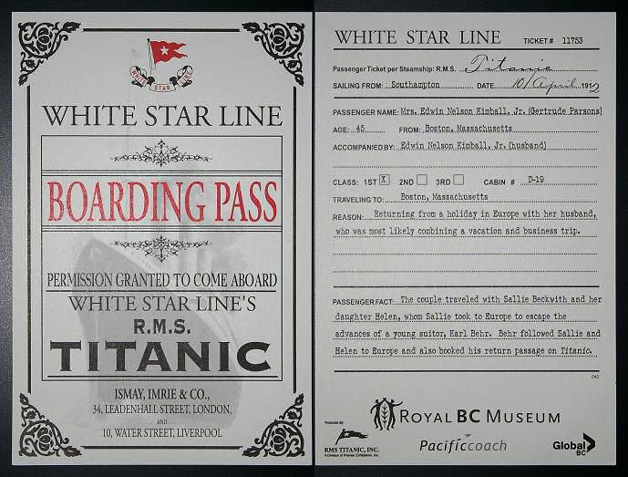 Rare Archives: Titanic Boarding Pass